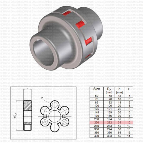 ACOPLES DE TRANSMISION TIPO TSCHAN - Gomaeme